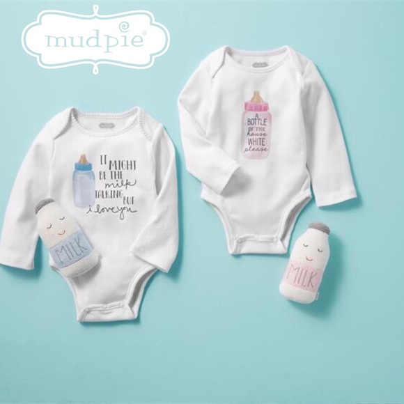 Mud Pie | One Pieces | Mud Pie Pink Milk Crawler Rattle Set | Poshmark